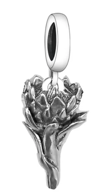Protea Flower Dangle Charm – Charm-ing Jewellery